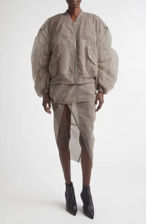 Rick Owens Sculpted Tulle Skirt - Dust