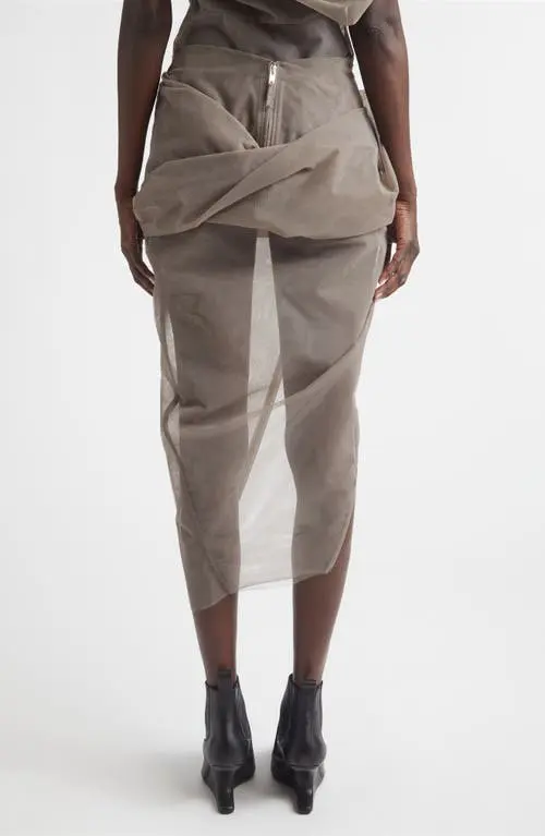 Rick Owens Sculpted Tulle Skirt - Dust