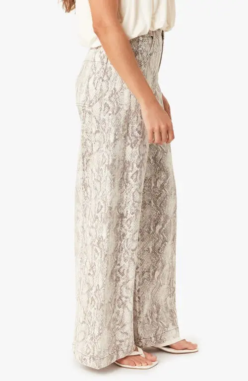 Habitual Aiden Snakeskin Print Wide Leg Jeans