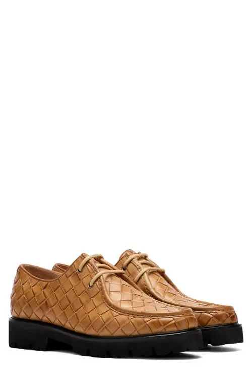 MARC NOLAN Montana Woven Leather Loafer - Camel