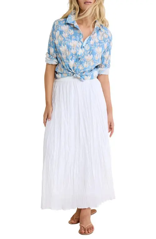 NZ BY NIC AND ZOE Floral Print Crinkle Cotton Shirt