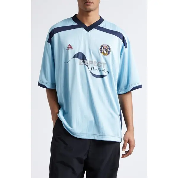 Martine Rose Oversized Soccer Jersey - Blue Light