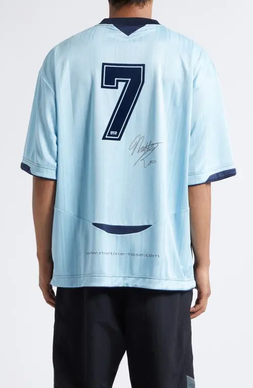 Martine Rose Oversized Soccer Jersey - Blue Light