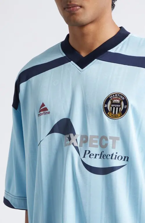 Martine Rose Oversized Soccer Jersey - Blue Light