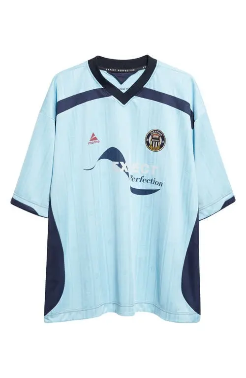 Martine Rose Oversized Soccer Jersey - Blue Light