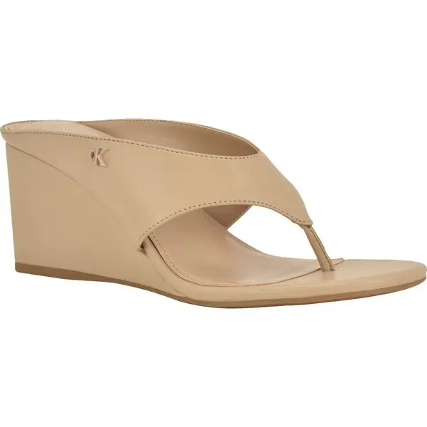 Calvin Klein Marchela Wedge Sandal - Light Natural
