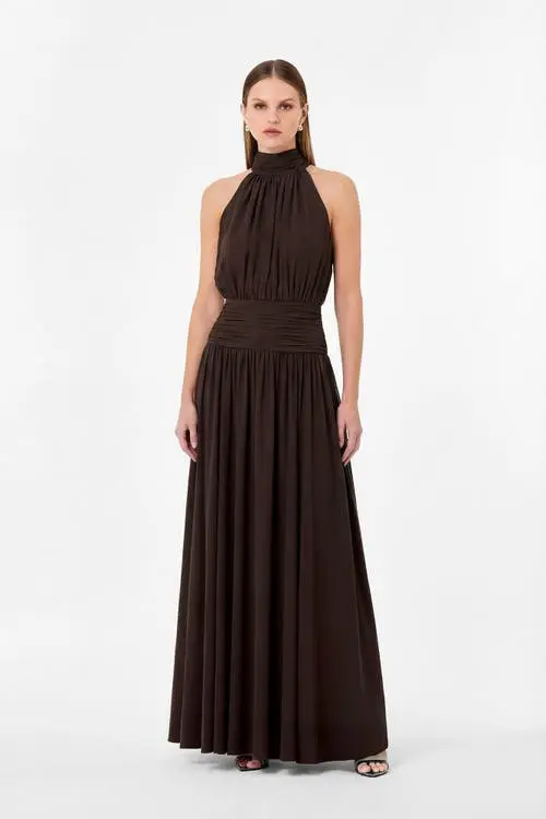 NICHOLAS Tessa Maxi Dress - Espresso