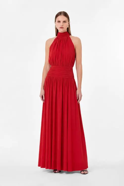 NICHOLAS Tessa Maxi Dress - Tomato