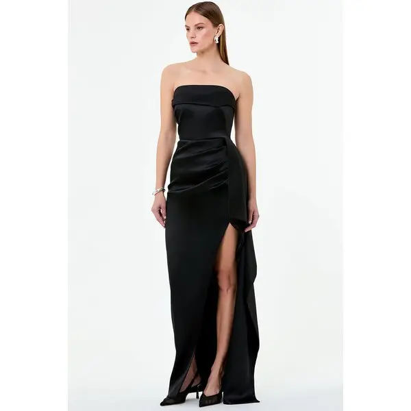 NICHOLAS Erelyn Strapless Gown - Black