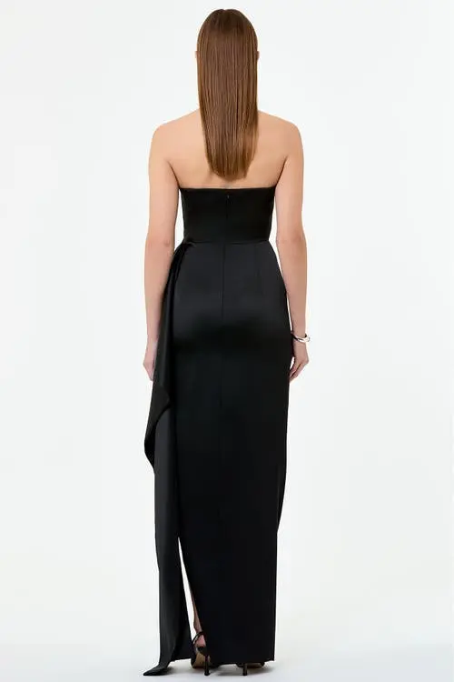 NICHOLAS Erelyn Strapless Gown - Black