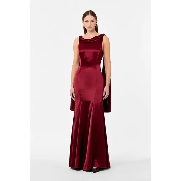 NICHOLAS Nicolette Floor-length Gown - Plum