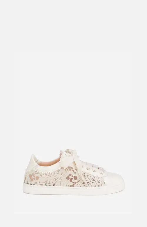 Agl Sade Fabric Lace Sneakers - White Fabric