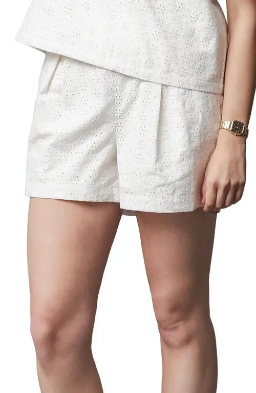 HOPE & HENRY Eyelet Button Tab Short