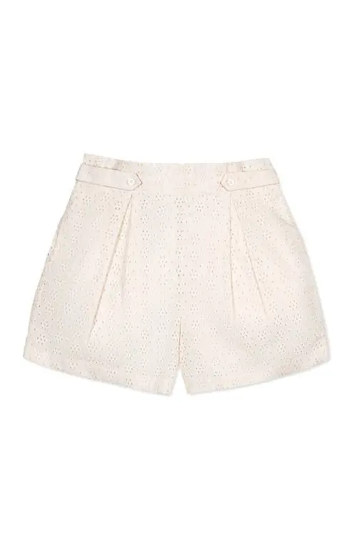 HOPE & HENRY Eyelet Button Tab Short