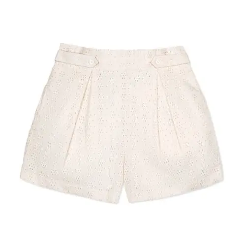 HOPE & HENRY Eyelet Button Tab Short