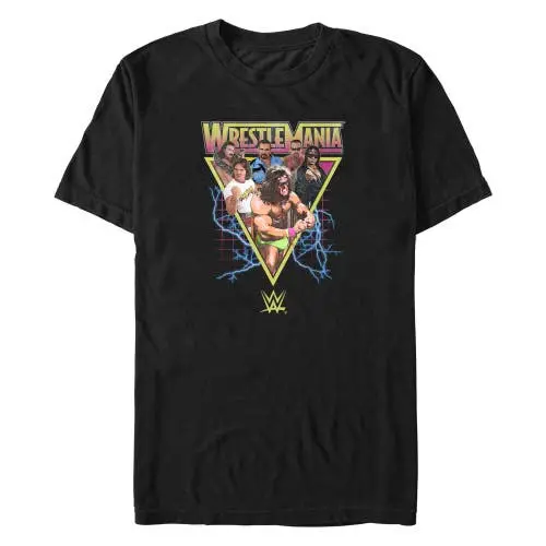 WWE Retro Wrestlers Triangle Graphic T-shirt - Black
