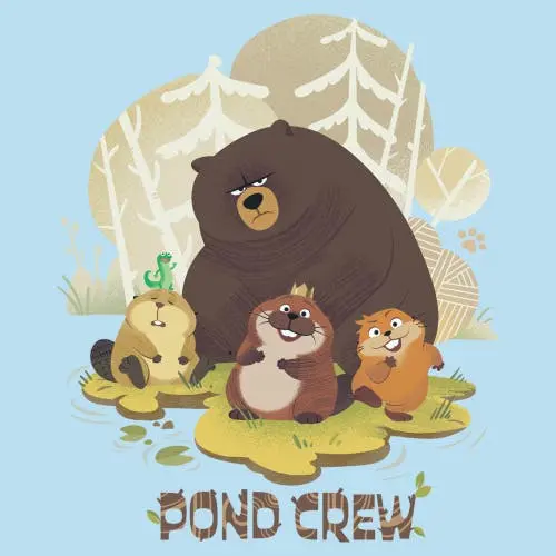 HOPPERS Beaver Pond Crew Short Sleeve Graphic T-shirt