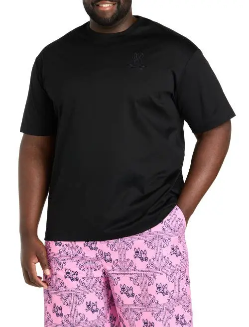 Psycho Bunny Big & Tall Oscar Relaxed-fit Graphic Tee - Black