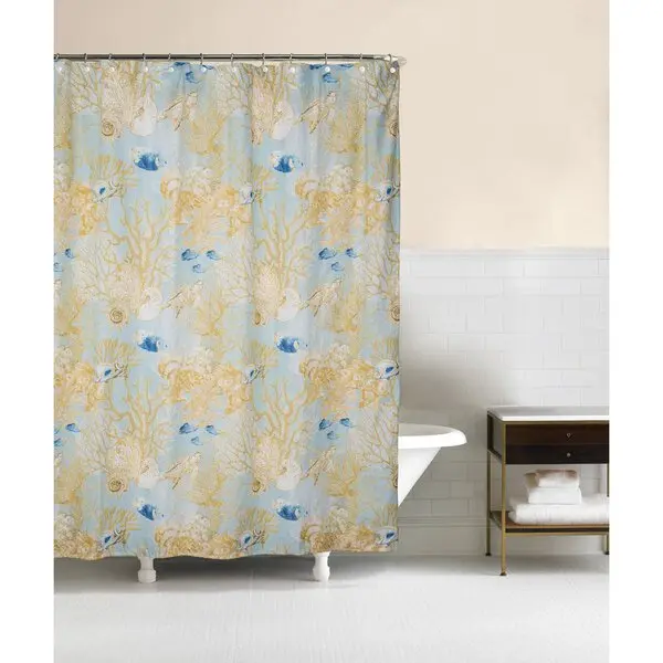 C&F HOME Belmont Reef Bathroom Shower Curtain 72 - Blue