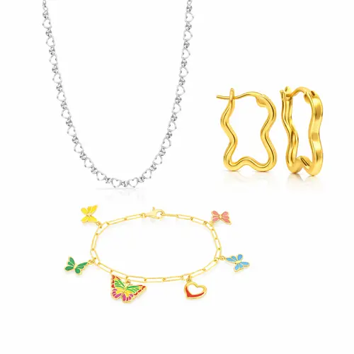 DONATELLO GIAN Jewelry Set With Necklace - Gold