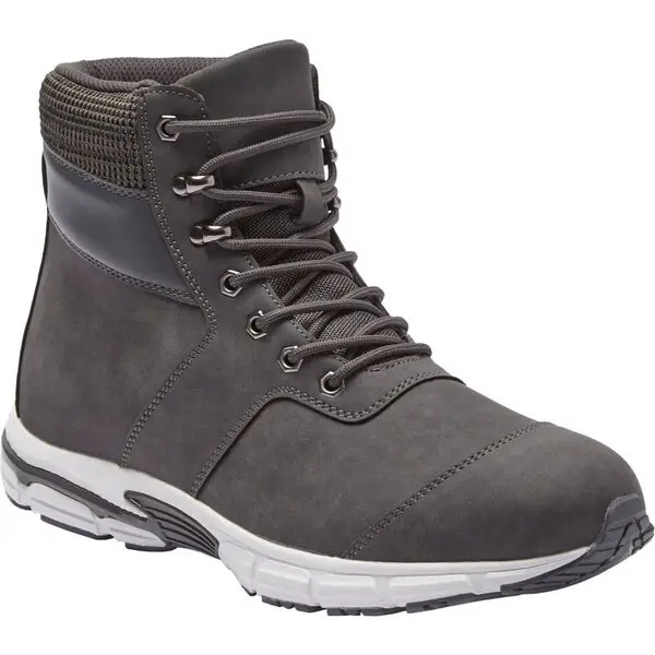 KINGSIZE Water-resistant Lace-up Sneaker Boots - Charcoal
