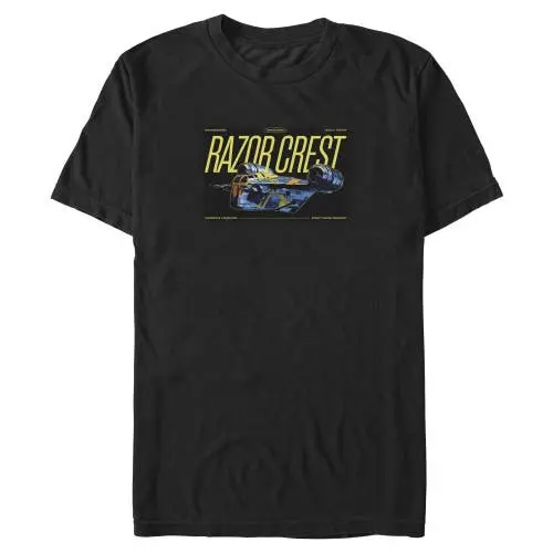 STAR WARS: THE MANDALORIAN AND GROGU Bounty Hunter Razor Crest Short Sleeve Graphic T-shirt