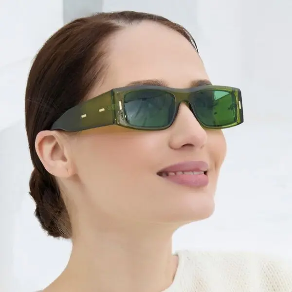 YOUZEY Jet Rectangle Sunglasses - Green