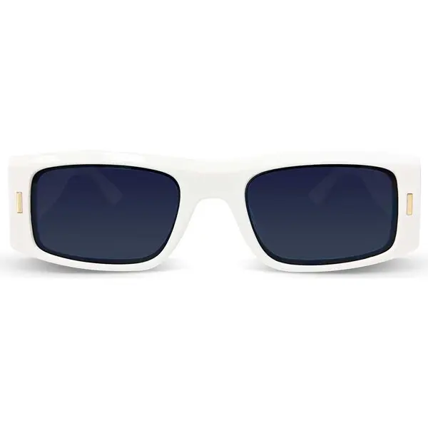 YOUZEY Jet Rectangle Sunglasses - White