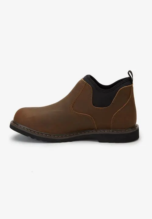 KINGSIZE Boulder Creek Pull-on Leather Boots - Brown