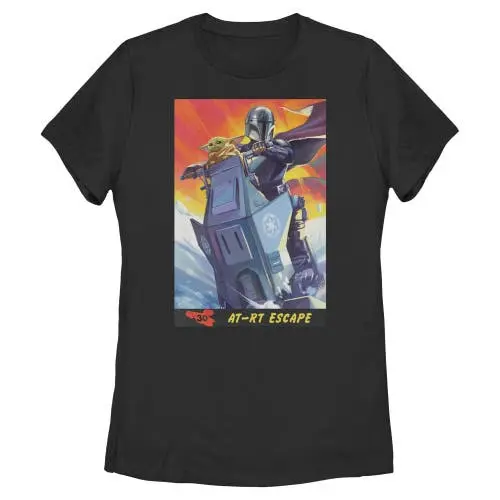 STAR WARS: THE MANDALORIAN AND GROGU Star Wars The Mandalorian & Grogu At-rt Escape Graphic T-shirt - Black