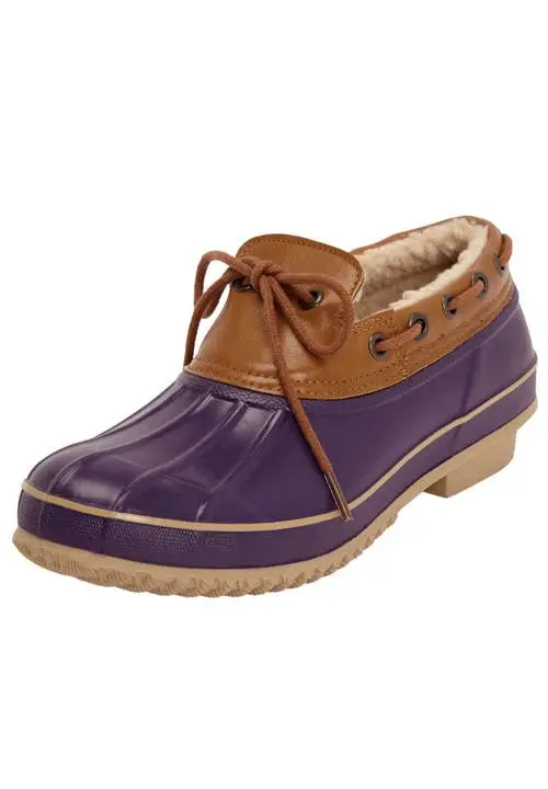 COMFORTVIEW Waterproof Rubber Slip-on With Faux Fur Lining - Rich Violet