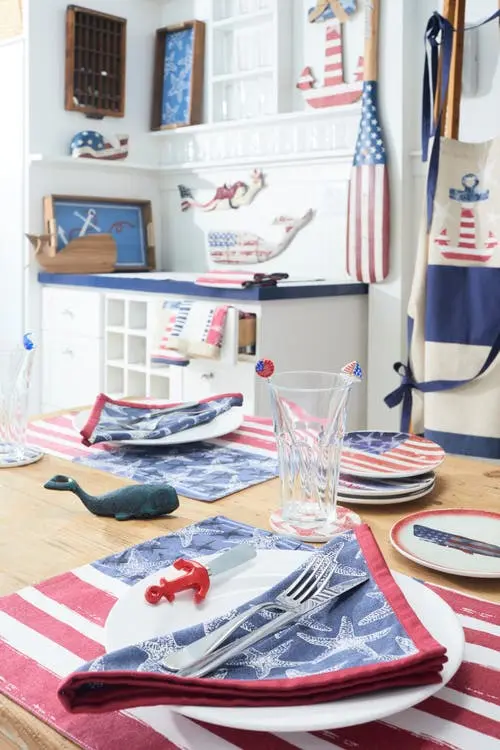 BEACHCOMBERS American Flag Starfish 100% Cotton Beach Towel 29.5" X 59