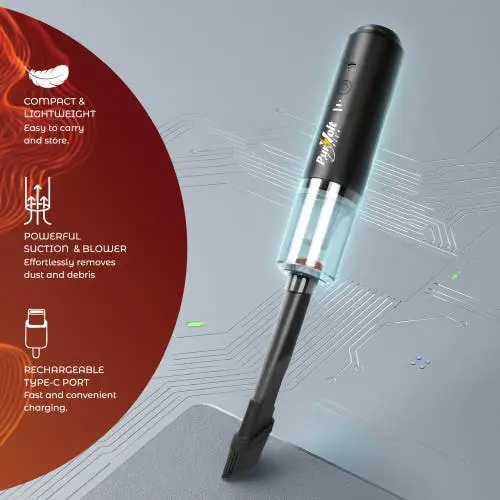 PURSONIC 2-in-1 Mini Wireless Vacuum Cleaner & Air Duster