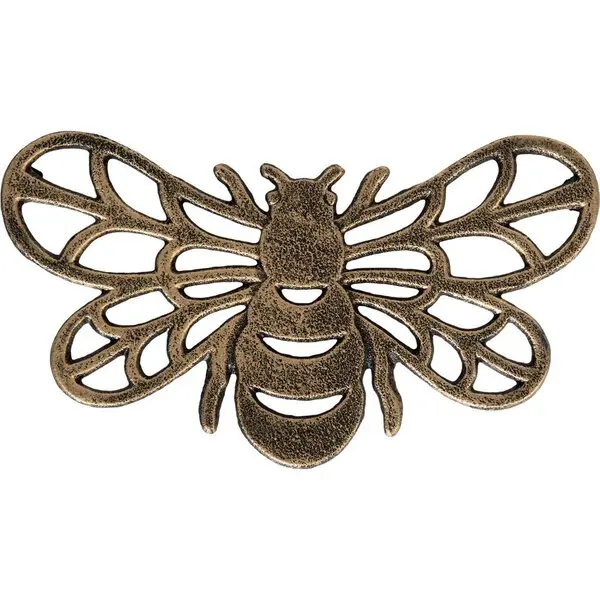 GALLERIE II Bee Metal Serving Kitchen Trivet 4.65" X 7.87 - Gold