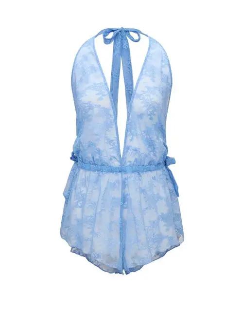 ADORE ME Lace Romper - Medium Blue