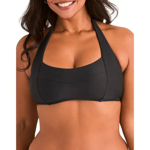 ADORE ME Perry Halter Bikini Top - Black