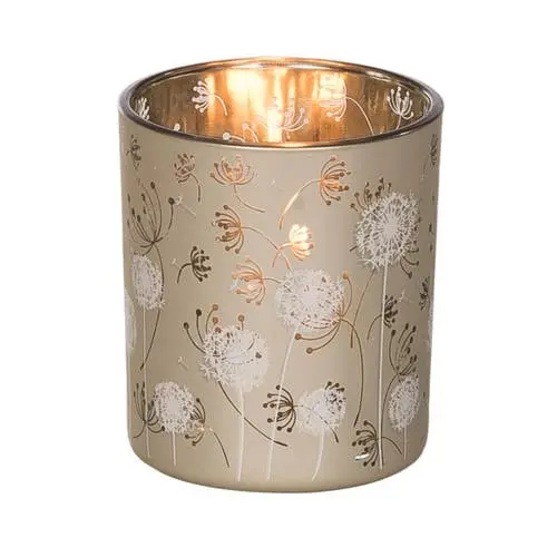 C&F HOME Dandelion Small Champagne Decorative Candle Holder 3.15