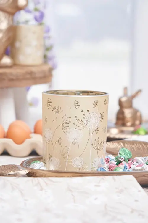 C&F HOME Dandelion Small Champagne Decorative Candle Holder 3.15