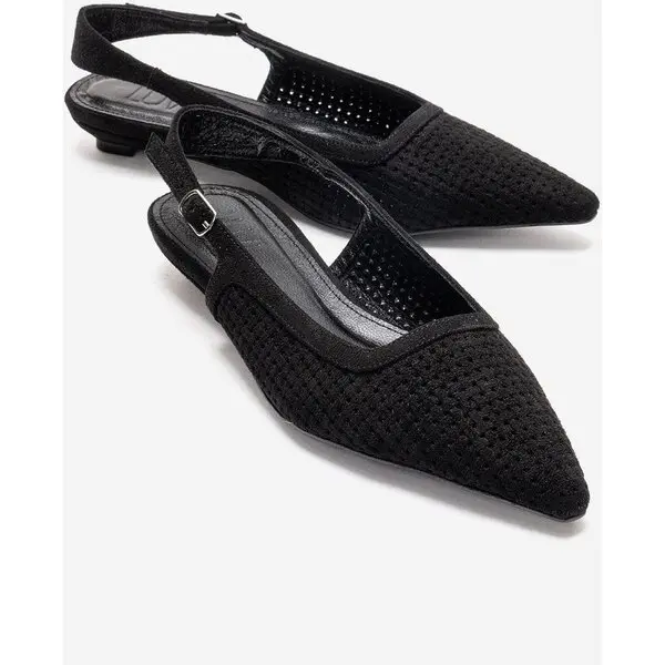 PROLOGUE SHOES Aviva Slingback Pumps - Black Suede