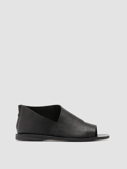 Officine Creative Itaca 046 Leather Peep-toe Shoes - Black