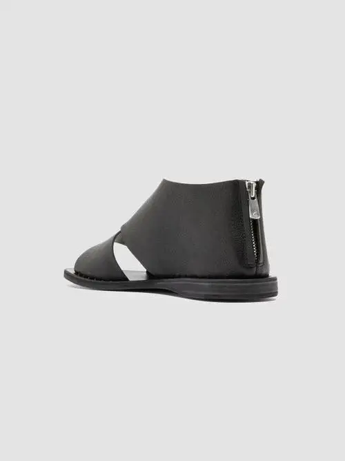 Officine Creative Itaca 046 Leather Peep-toe Shoes - Black