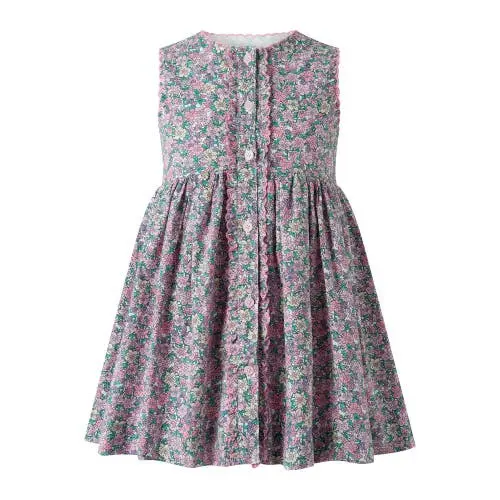 RACHEL RILEY Scalloped Floral Button-front Dress - Pink