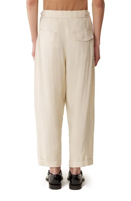 LANVIN Viscose Relaxed Fit Trousers - Milk