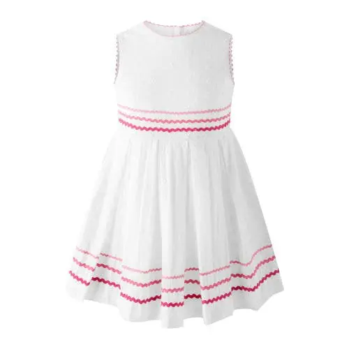 RACHEL RILEY Eyelet Ric Rac Dress - White