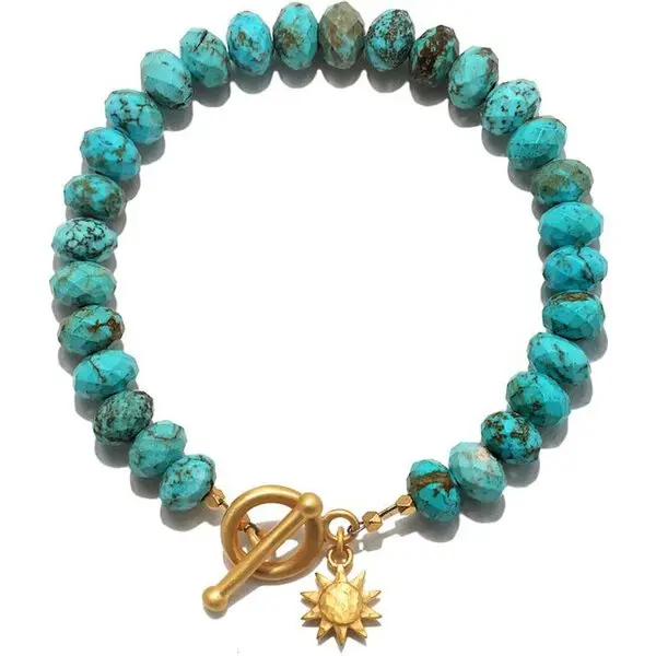 SATYA JEWELRY Howlite Toggle Bracelet - Blue