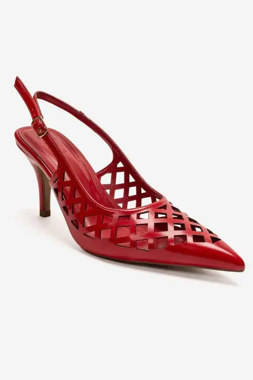 PROLOGUE SHOES Jever Stiletto Pump - Red
