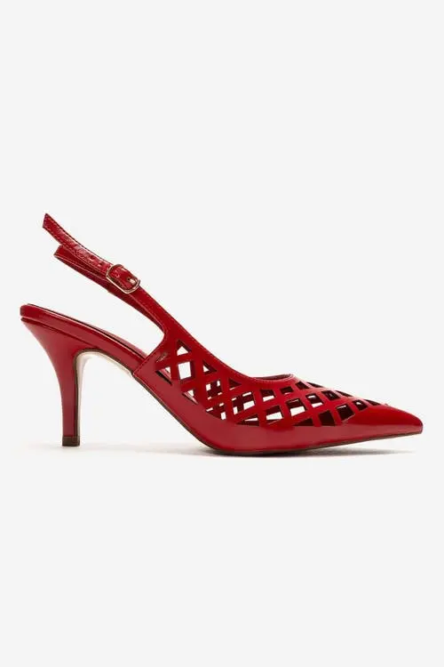 PROLOGUE SHOES Jever Stiletto Pump - Red