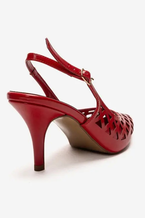 PROLOGUE SHOES Jever Stiletto Pump - Red