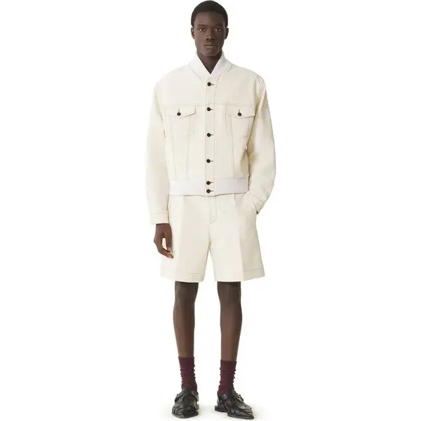 LANVIN Teddy Jacket In Denim - White/beige