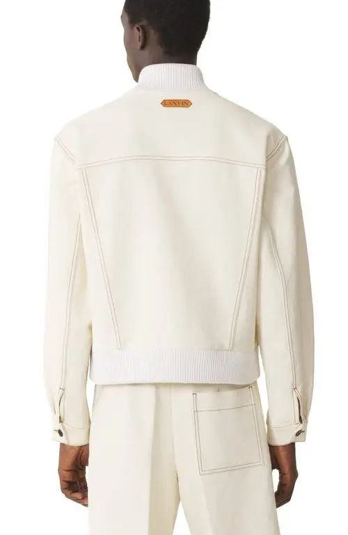 LANVIN Teddy Jacket In Denim - White/beige
